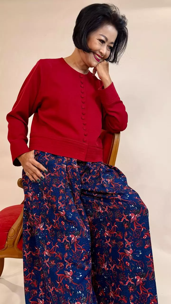 Jual Dhanny Dahlan Collection Deep Red Top Original 2025 | ZALORA ...