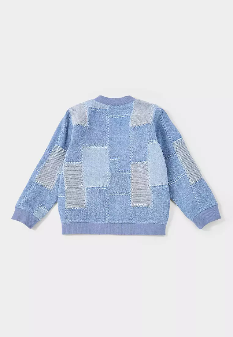 Buy GWD Selvedge Washed Indigo Patchwork Denim Jacket 2025 Online | ZALORA