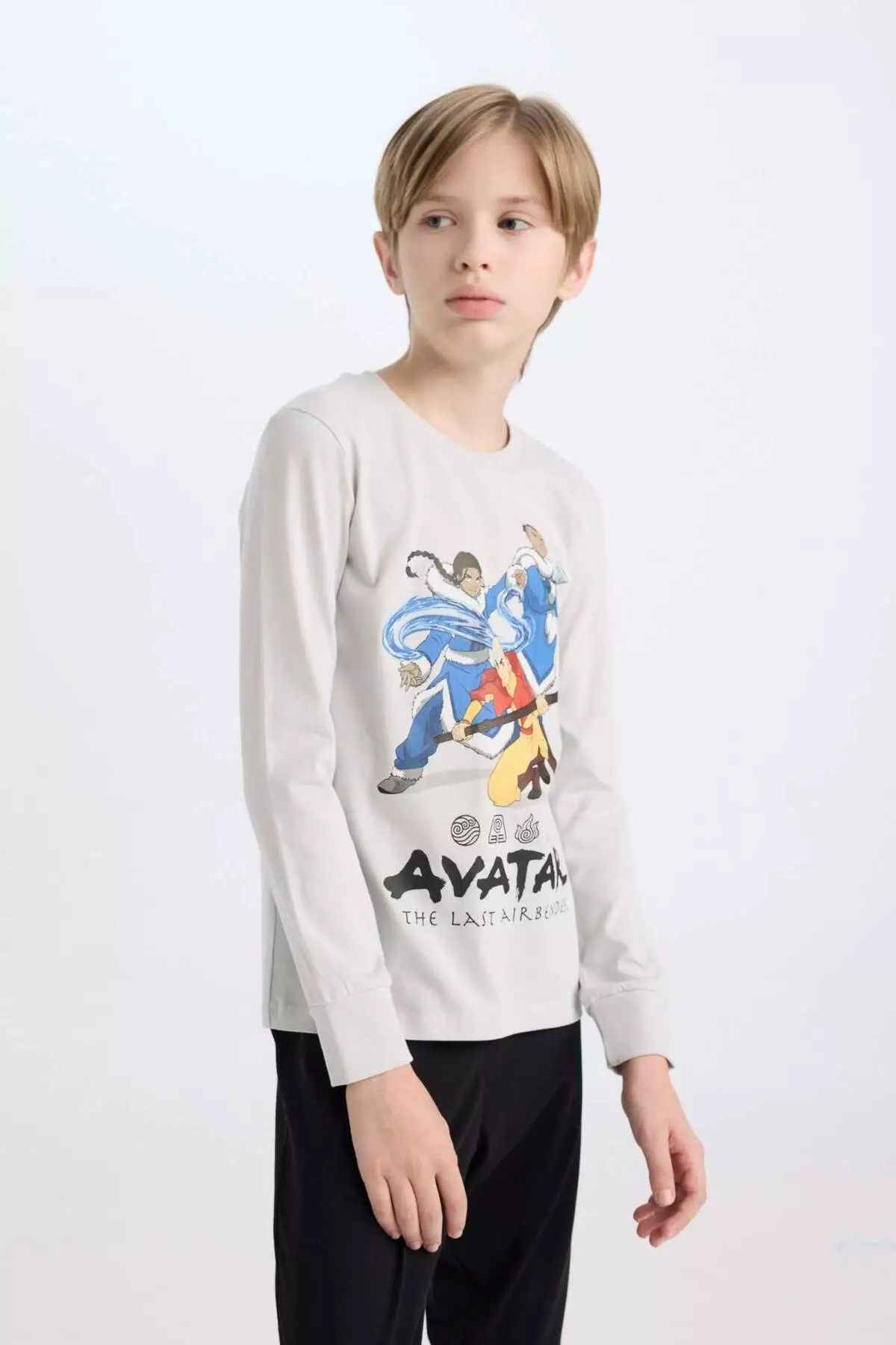 Buy DeFacto Boys Pajamas Set Avatar the Last Airbender Long Sleeve Top ...