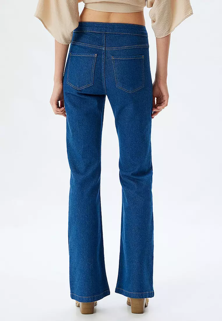 Buy KOTON Buttoned Detailed Flared Jeans 2026 Online | ZALORA