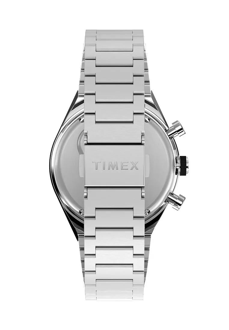 Buy TIMEX Timex Q Timex Gmt Silver Stainless Steel Analog Quartz Watch ...