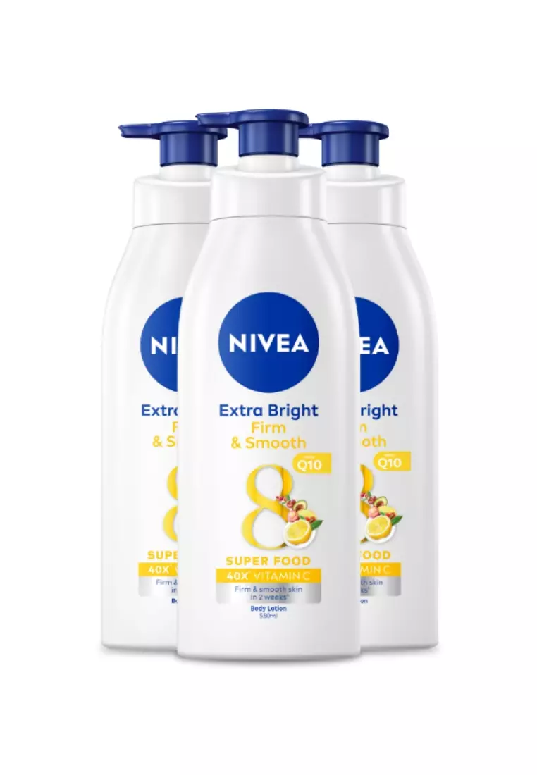 Buy Nivea PACK OF 3 Body Extra Bright Firm & Smooth Lotion Moisturizer, 550ml 2025 Online ...