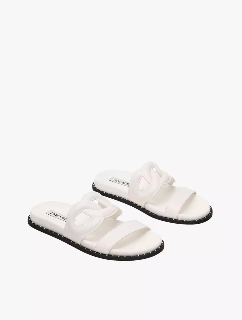 Jual Steve Madden Steve Madden SANDLOT Women's Flat Sandals - White ...