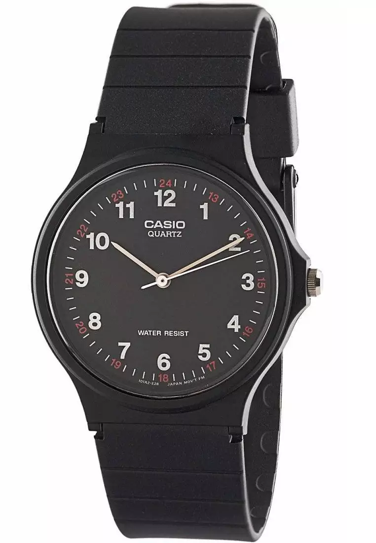 Jual Casio Casio Original Analog Jam Tangan Unisex Hitam Strap Karet MQ24 MQ-24-1BLDF Original ...