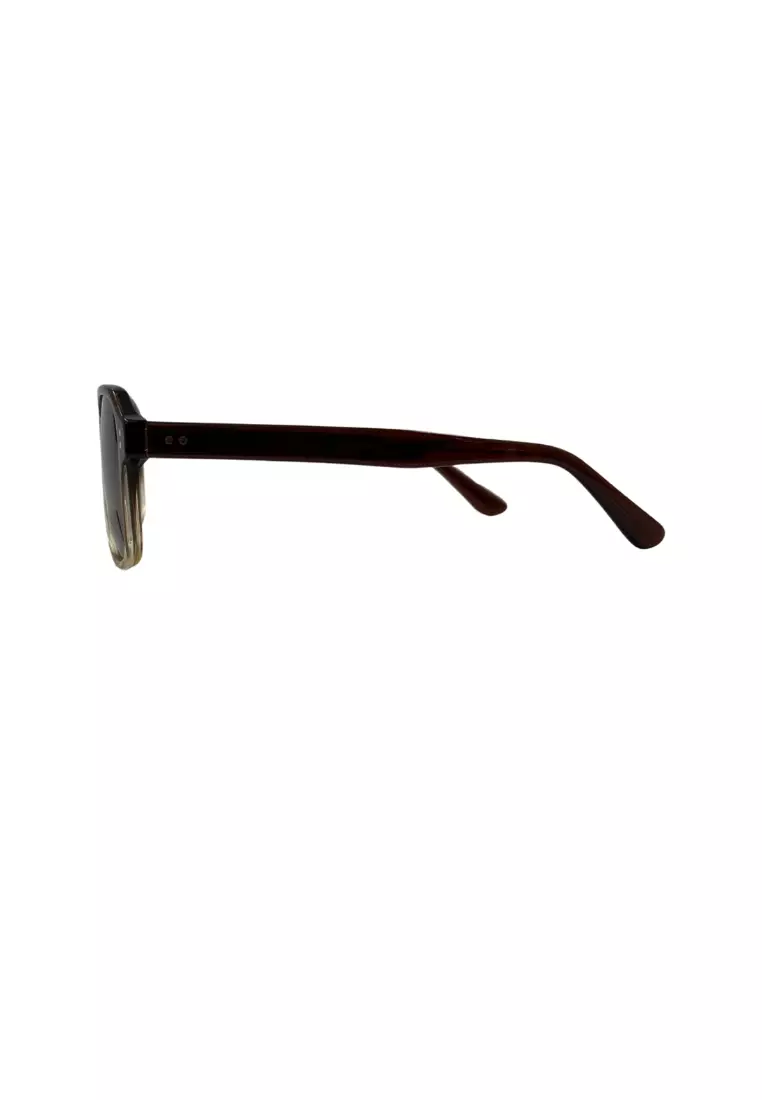 Buy Tony Morgan Tony Morgan Men's Brown Aviator Acetate Sunglasses ...