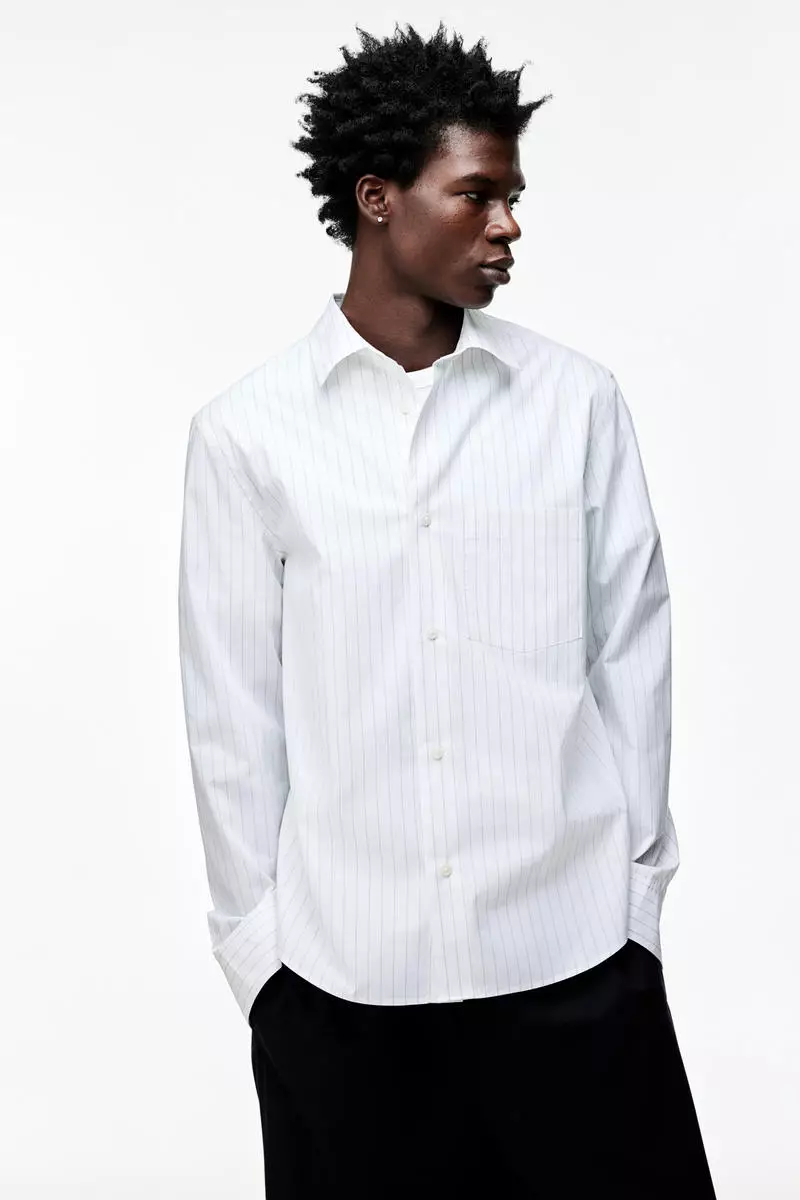 Buy H&M Regular Fit Poplin shirt Online | ZALORA Malaysia