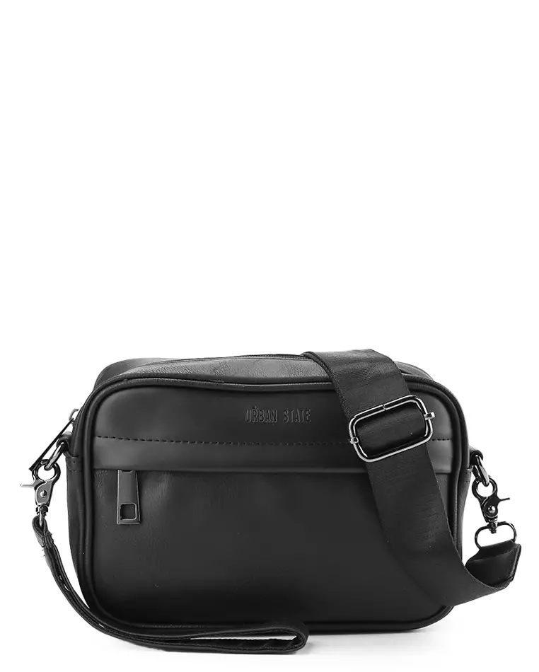 Jual Urban State Distressed Leather Zipper Crossbody Bag Original 2024 ...