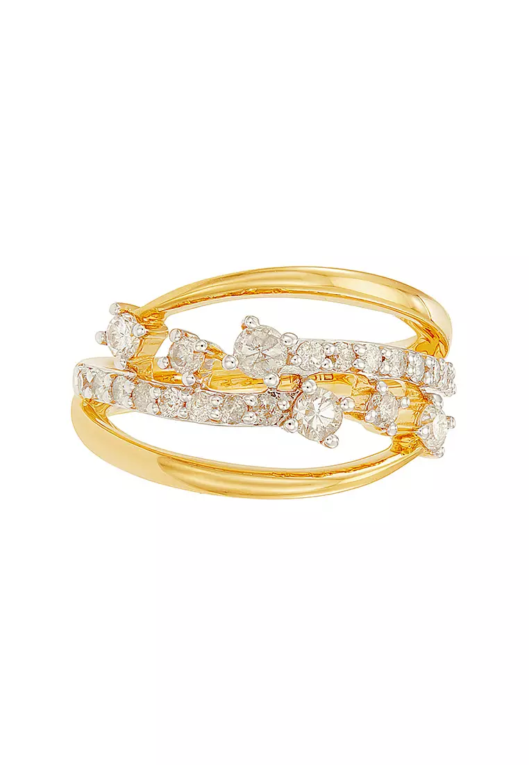 Buy HABIB HABIB Chic | Diamond Ring in 375/9K Yellow Gold 271980625-BI ...