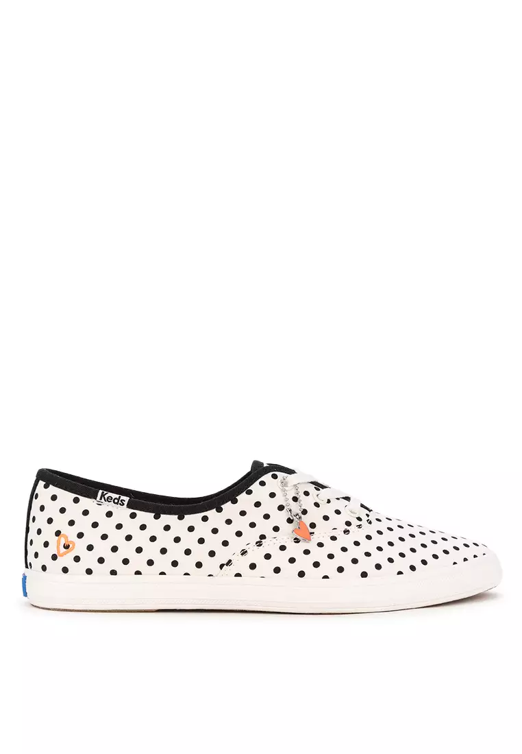 Buy Keds Champion Point Low Canvas Small Polka Dot Shoes Online ...