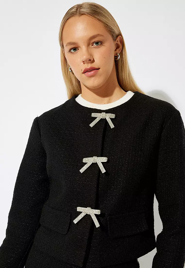 Buy KOTON Slim Fit Tweed Shacket 2026 Online | ZALORA Philippines