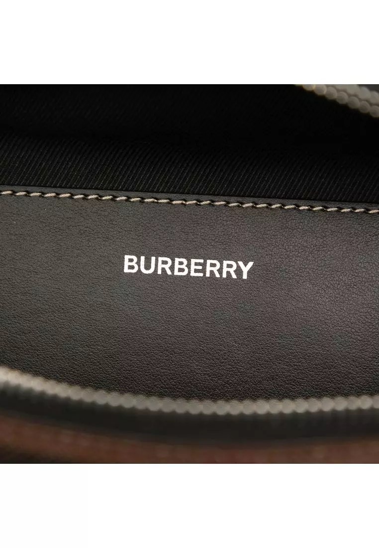 Buy Burberry Pre-Loved Burberry Geometric Check Coated Canvas Bum Bag ...
