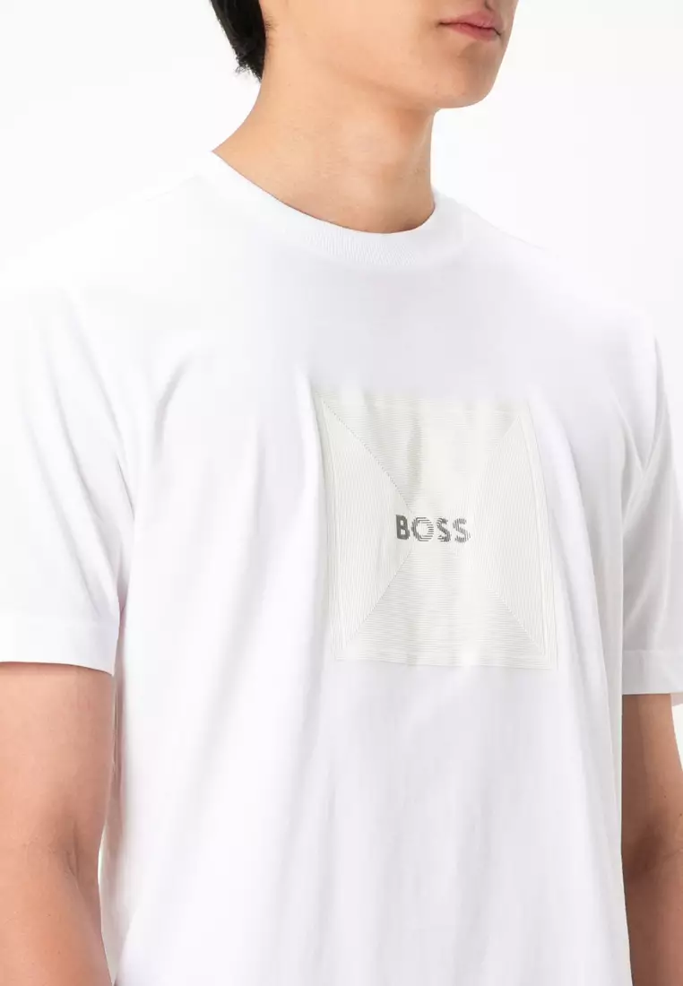 Buy BOSS Logo Rib Tee - BOSS Green 2025 Online | ZALORA
