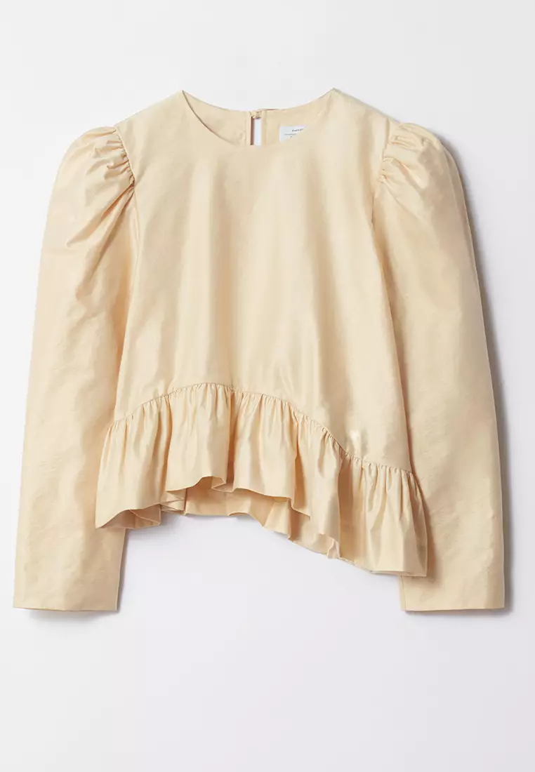 Buy & Other Stories Asymmetric Ruffle-Peplum Blouse Online | ZALORA ...