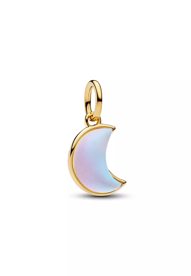 Buy PANDORA Pandora 14K Gold Plated Sparkling Crescent Moon Dangle Charm Online | ZALORA Malaysia