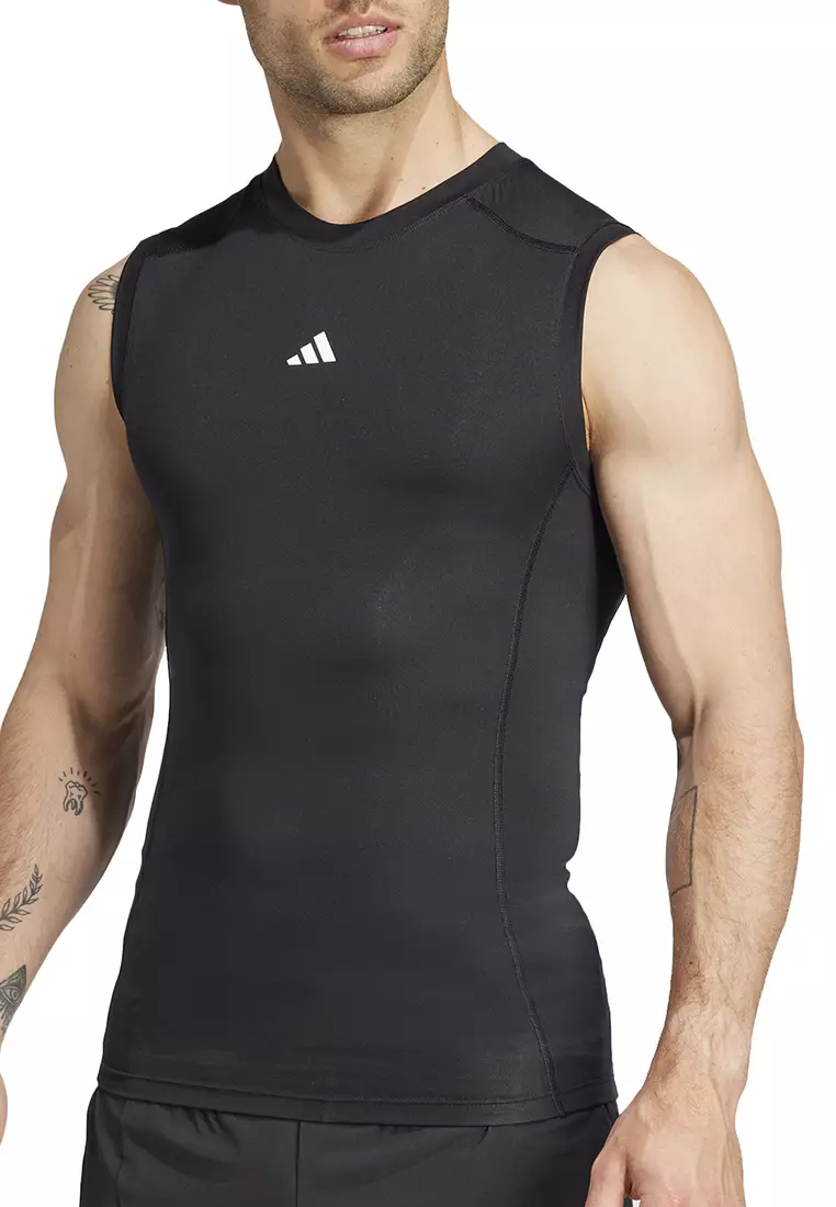 Jual ADIDAS Techfit Compression Training Sleeveless Tee Original 2024 ...