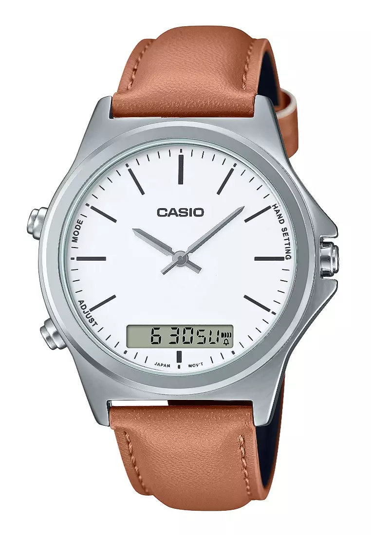 Jual Casio Men MTP-VC01L-7EU Leather Brown Original 2025 | ZALORA ...
