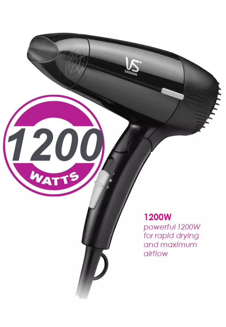Buy VS Sassoon VS SASSOON 1200W Foldable Dryer VS908BH Online | ZALORA ...