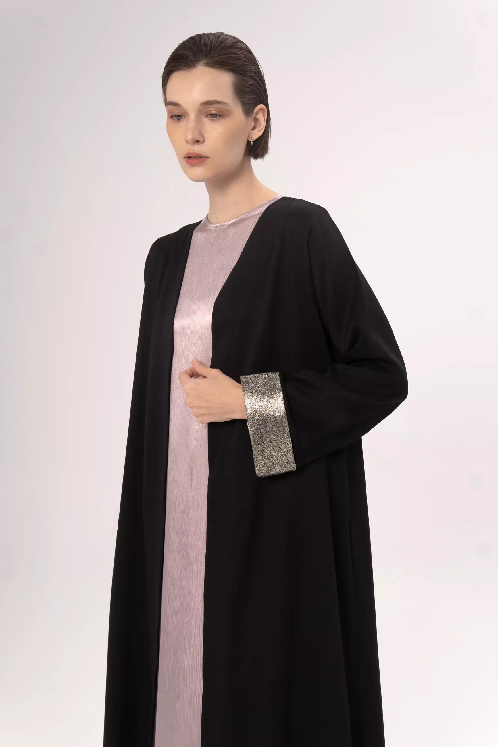 Jual Demure & Co DEMURE&CO - DESSENTIALS SAMARA OPEN ABAYA IN BLACK ...