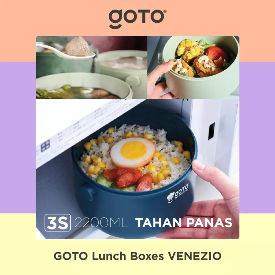 Jual Goto Living Venezio Kotak Makan Bekal Anti Tumpah Lunch Box Set ...