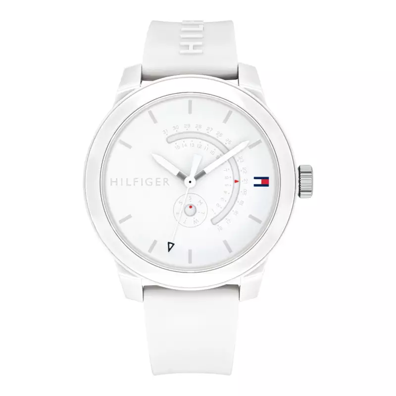 Jual Tommy Hilfiger Jam Tangan Pria Tommy Hilfiger Denim 1791481 White ...