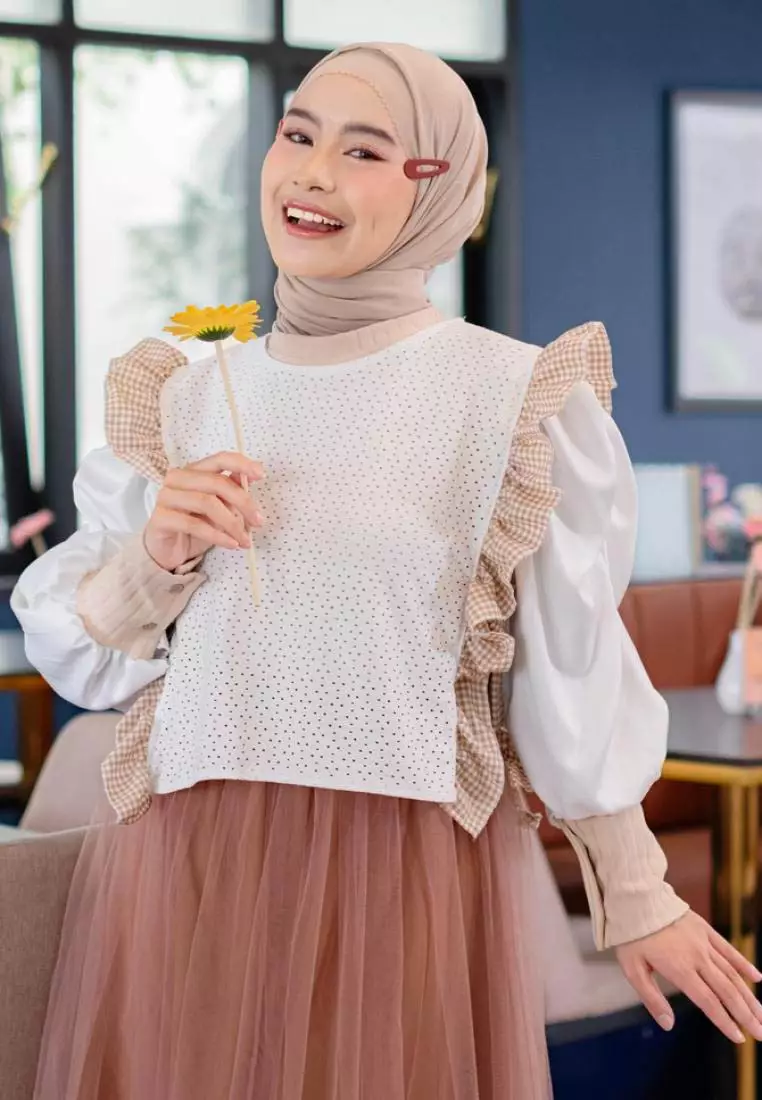 Jual Mybamus Vivy Vintage Vest - White-Kotak Coksu M18581 R40S6 ...