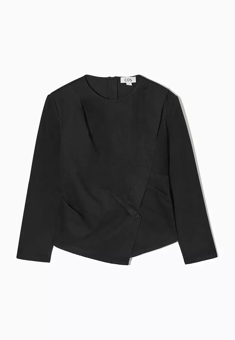 Buy COS Draped Denim Top 2025 Online | ZALORA
