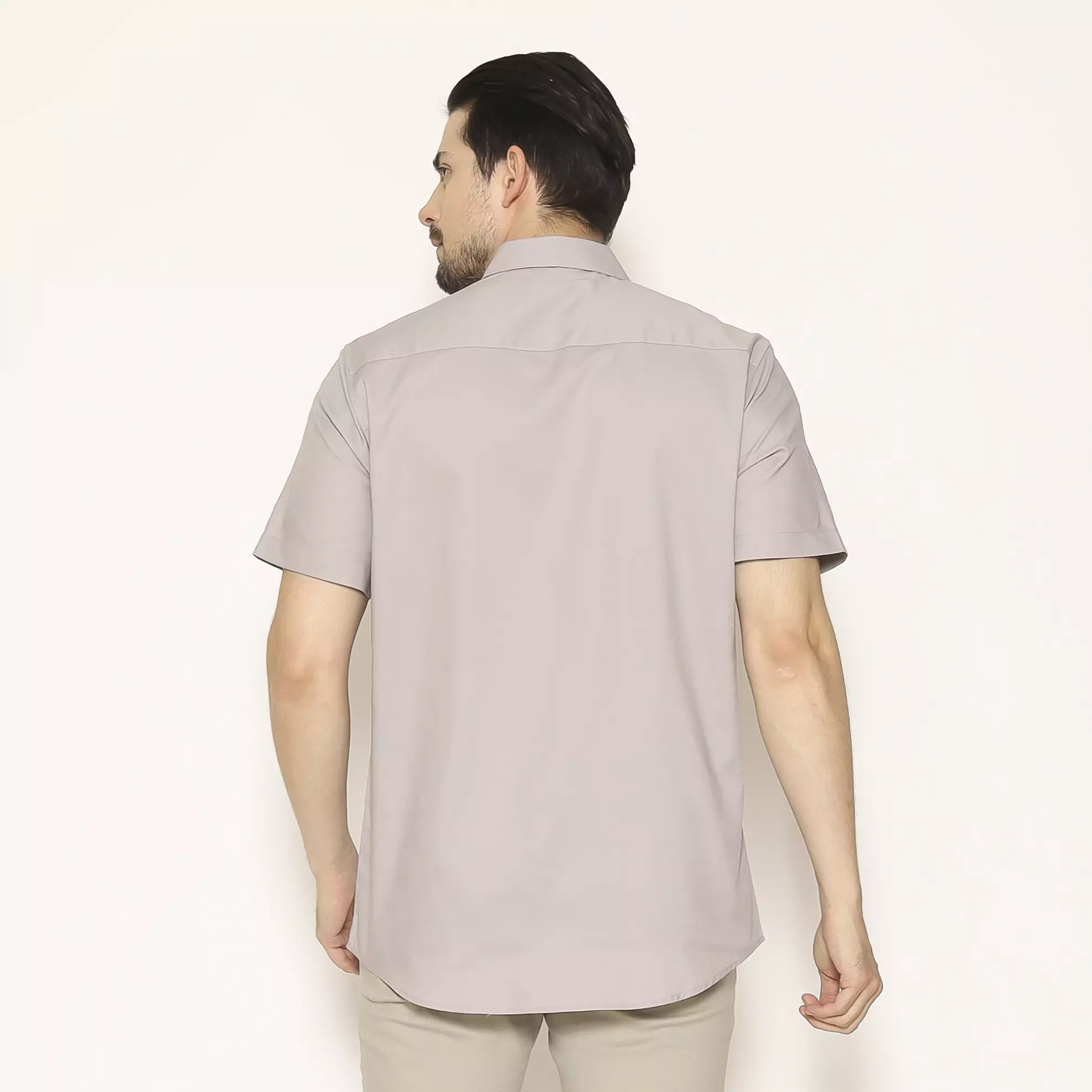 Jual Maginot MAGINOT Kemeja Pria Basic Polos Lengan Pendek GREY Original 2024 | ZALORA Indonesia
