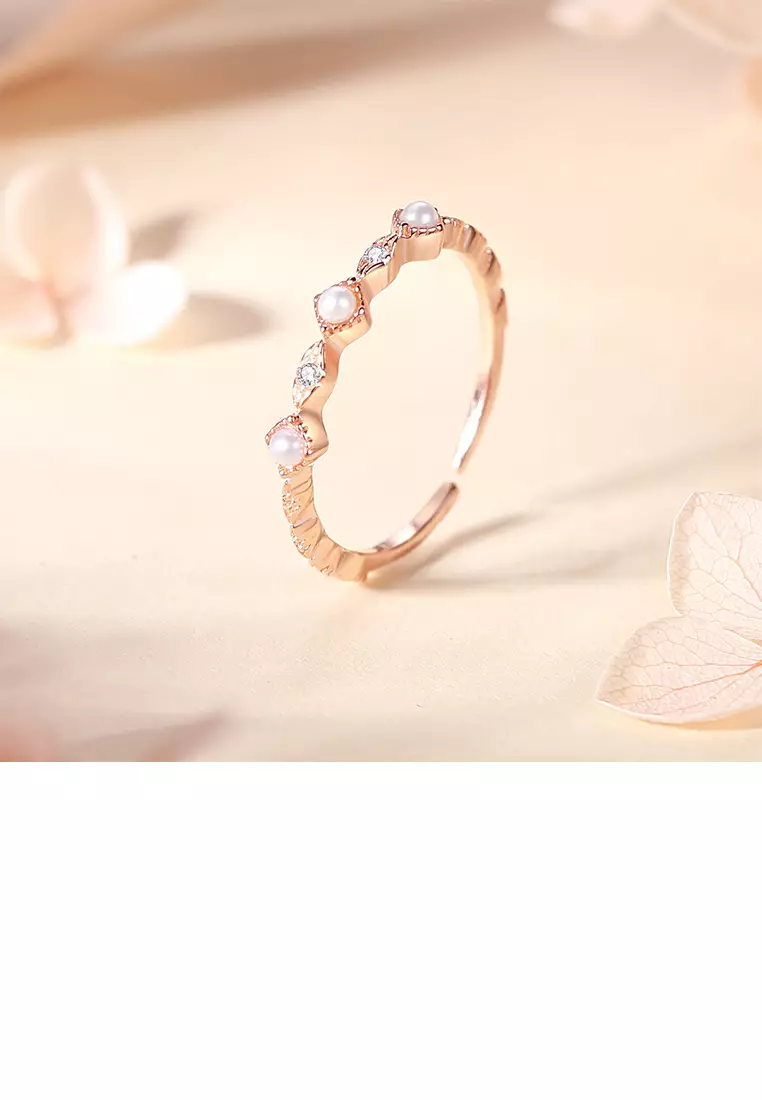 Buy SOEOES 925 Sterling Silver Plated Rose Gold Simple Geometric ...