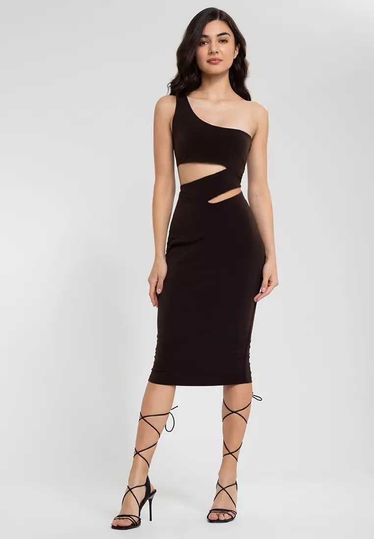 Buy Heather Clothing Hailey Cut-out Bodycon Mini Dress 2026 Online ...