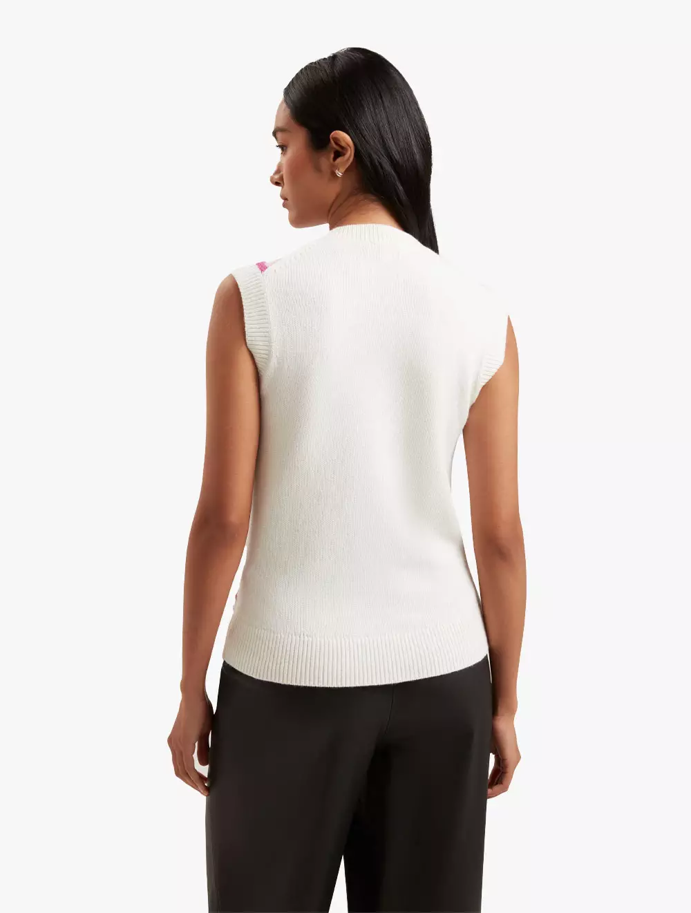Jual Ted Baker SELENHA Intarsia Knitted Floral Tank - IVORY - Ivory ...