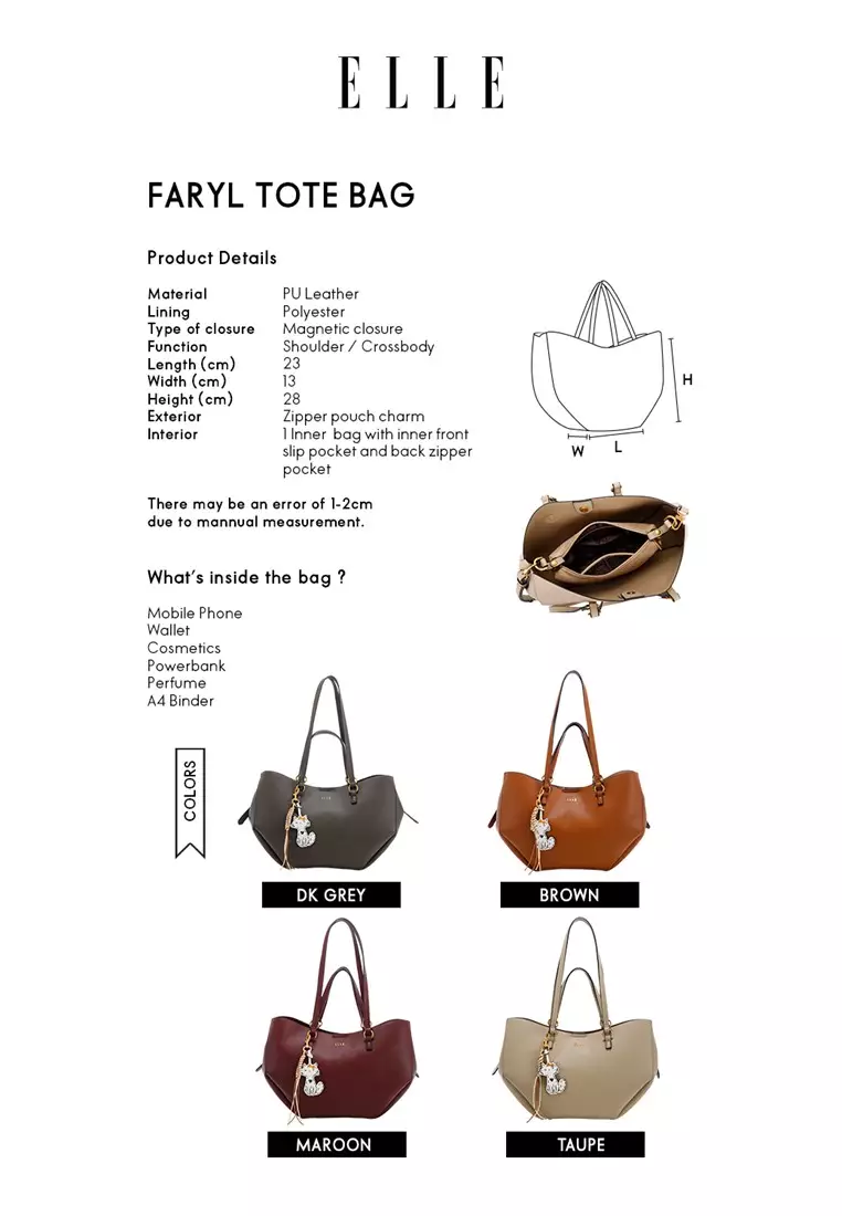 Buy ELLE FARYL TOTE BAG Online | ZALORA Malaysia