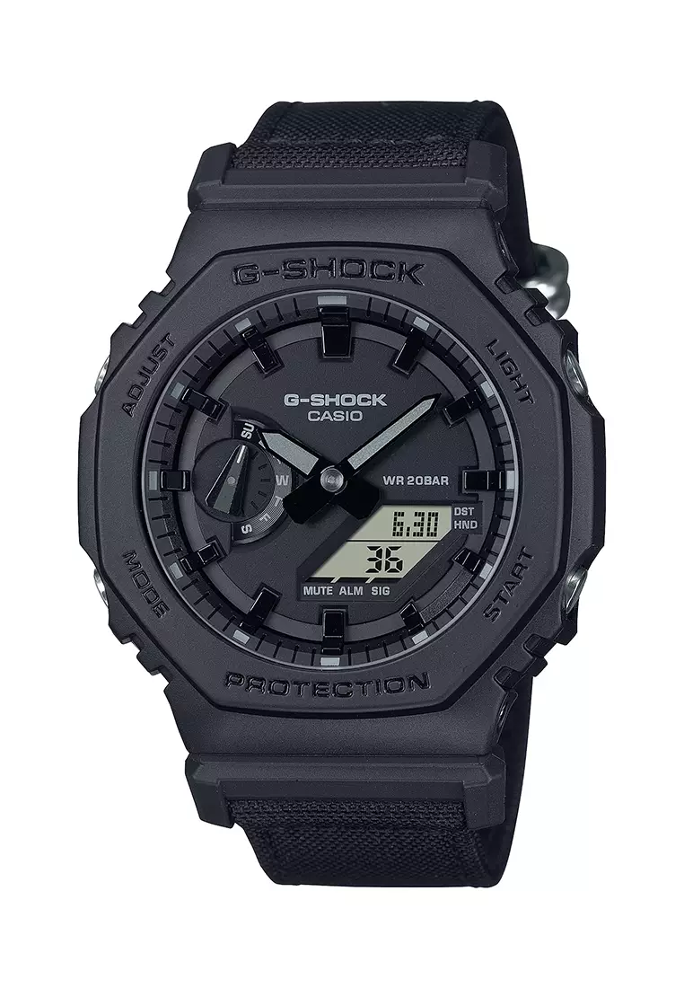 Buy G-Shock UTILITY BLACK GA-2100BCE Men's Analog Digital Watch Cloth ...