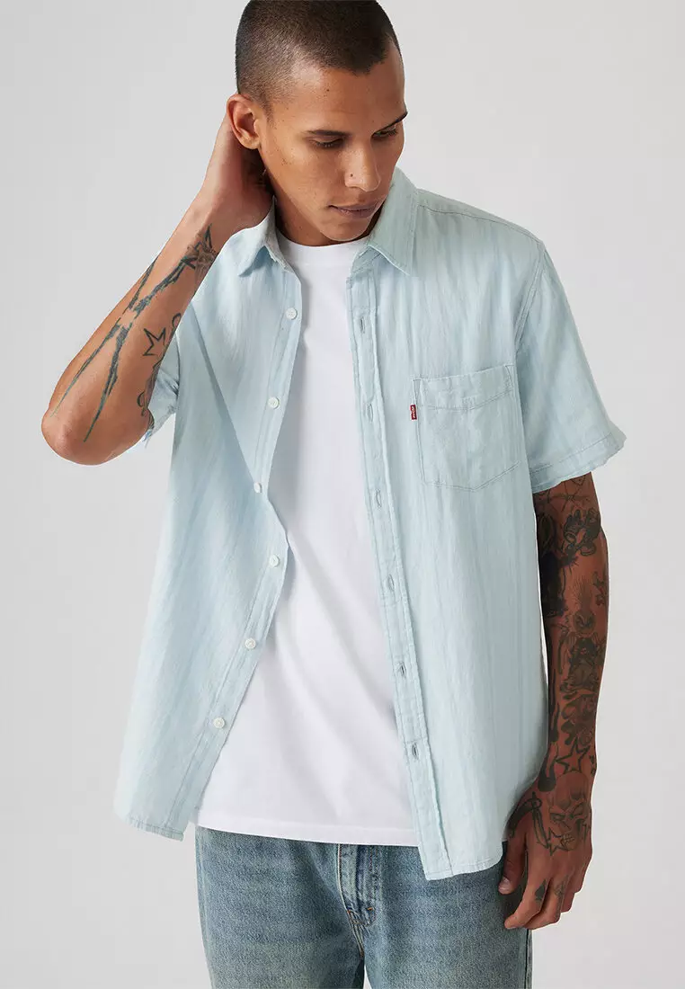 Buy Levi's Men's Short-Sleeve Classic Standard Fit Shirt 86627-0281 ...