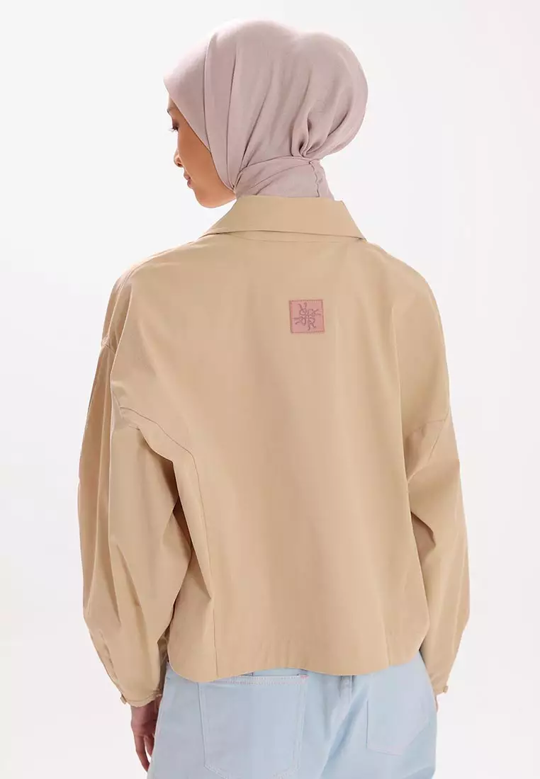 Jual Riamiranda Ria Miranda Beige Salvia Jacket Original 2025 | ZALORA Indonesia