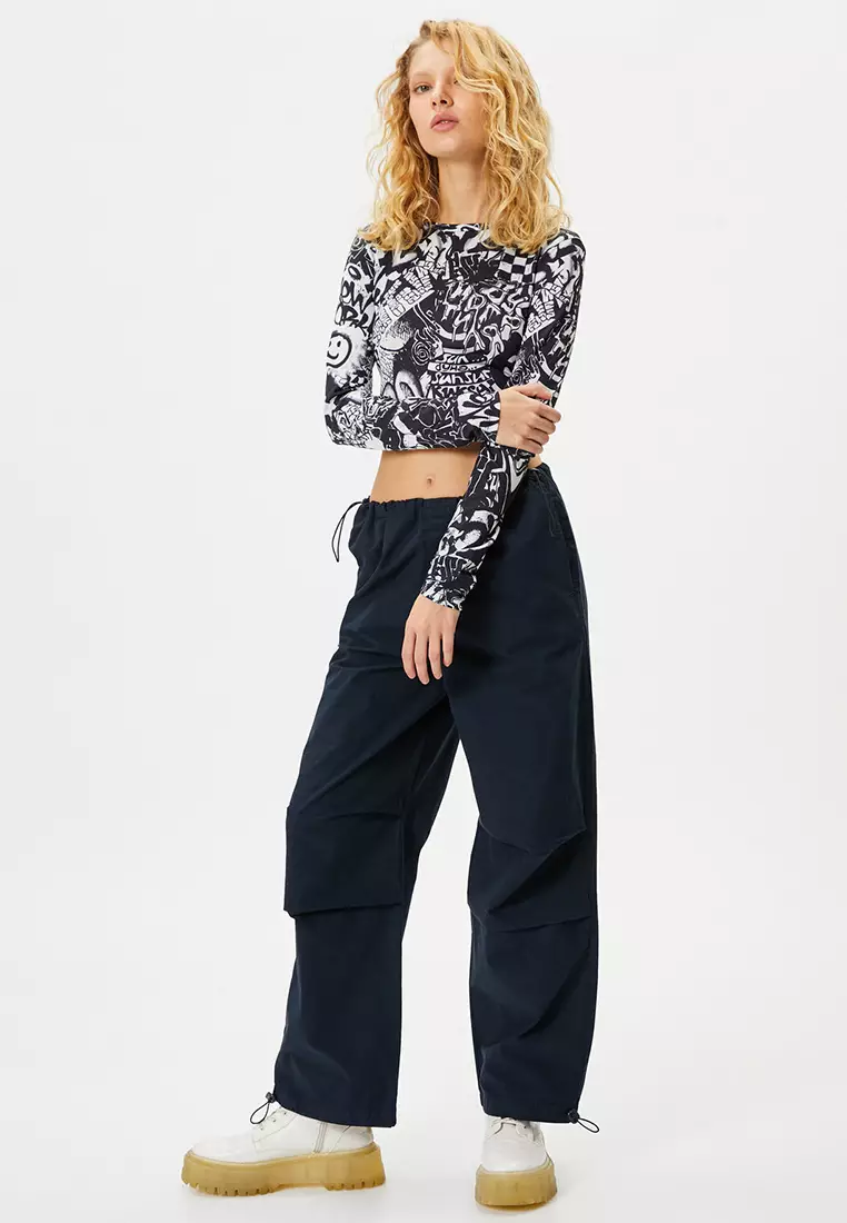 Buy KOTON Toggle Utility Parachute Pants 2025 Online | ZALORA Philippines