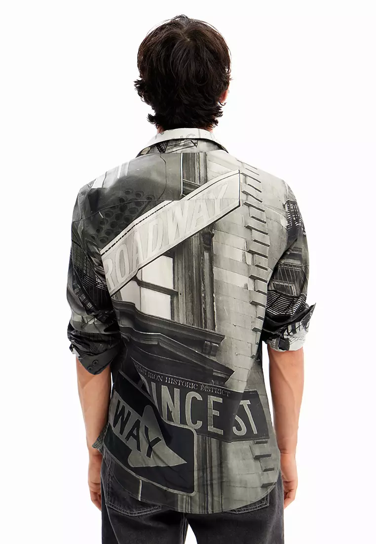 Buy Desigual Desigual Man Poplin NYC shirt. 2025 Online | ZALORA