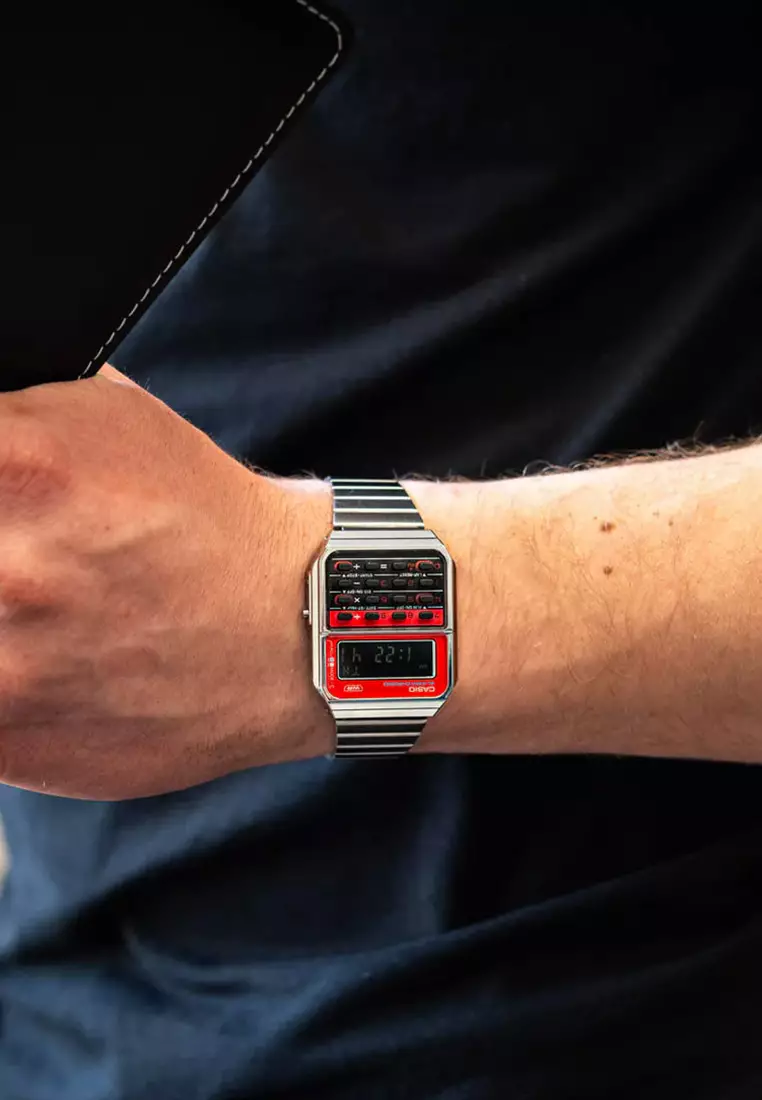 網上選購 Casio Vintage Unisex Digital Calculator Watch CA-500WE-4B Silver ...