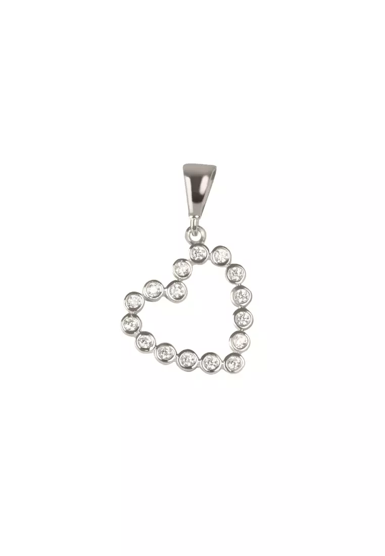 Buy Foundry Foundry 18k Invisible Heart Pendant White Gold 2024 Online
