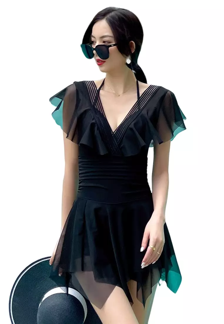 Buy Zitique Sexy Tulle Backless One Piece Swimsuit Online Zalora Malaysia