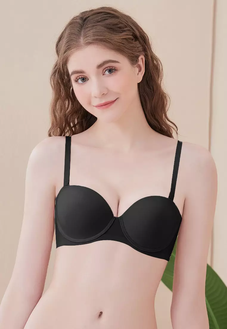 Jual Young Hearts Pure Basic 1/2 Cup Y23-20227B - Black Original 2025 | ZALORA Indonesia