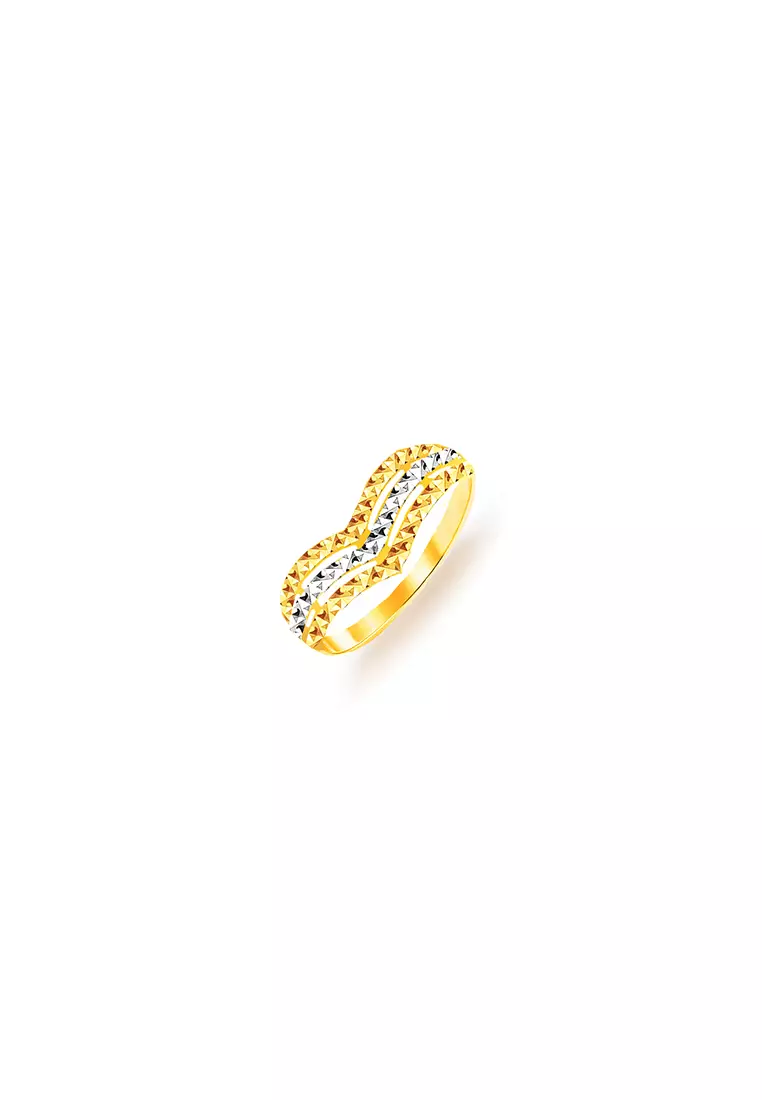 Buy MJ Jewellery MJ Jewellery 375/9K Gold V-Shaped Ring C88 Online ...