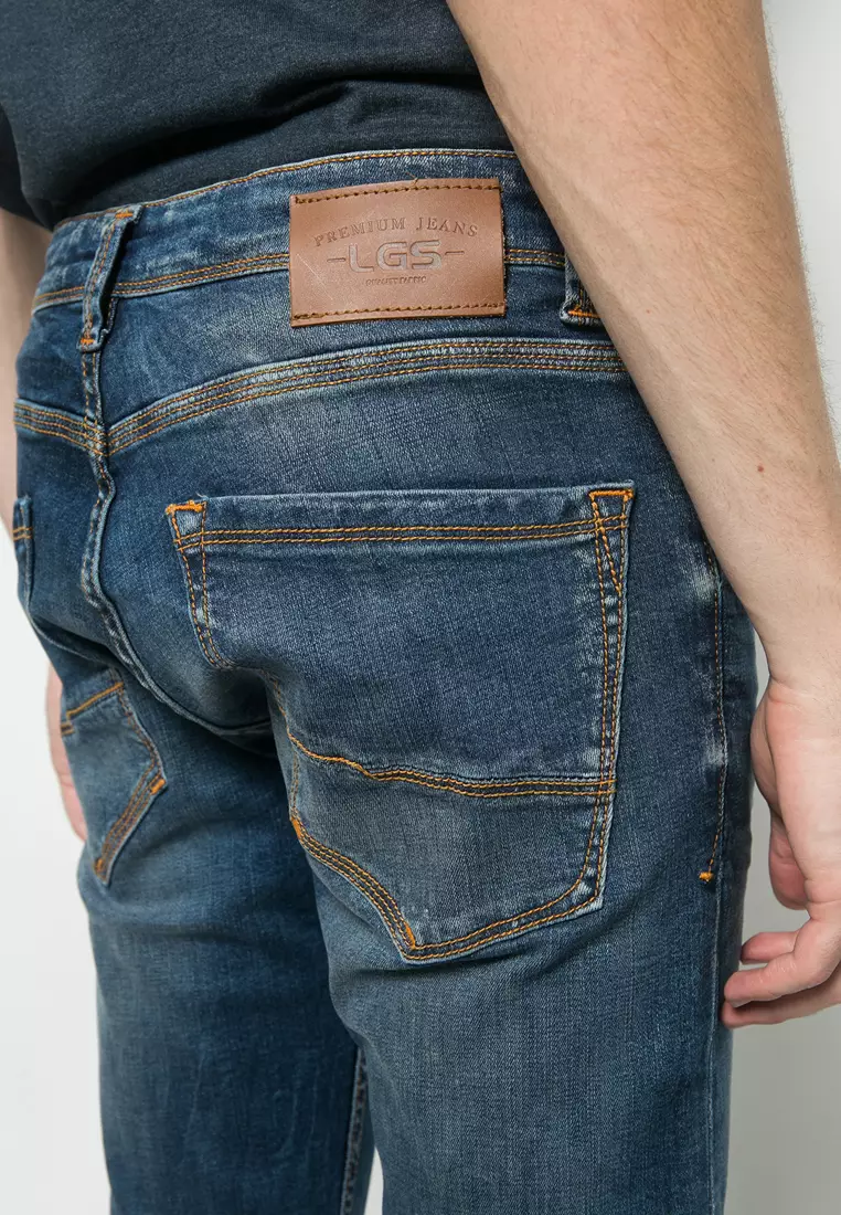 Jual LGS LGS - Celana Panjang Jeans - Premium - Biru - Slim Fit ...