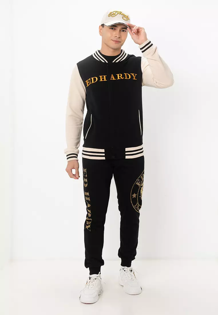 Buy Ed Hardy Signature Tiger Varsity Jacket - Unisex Online | ZALORA ...