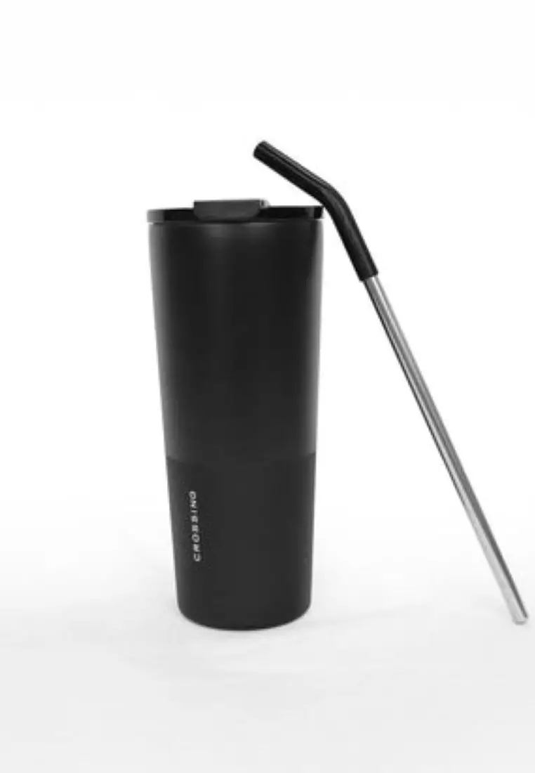 Buy CROSSING Crossing Volt Ins S/S Straw Tumbler 710ML - Ebony 2025 Online | ZALORA