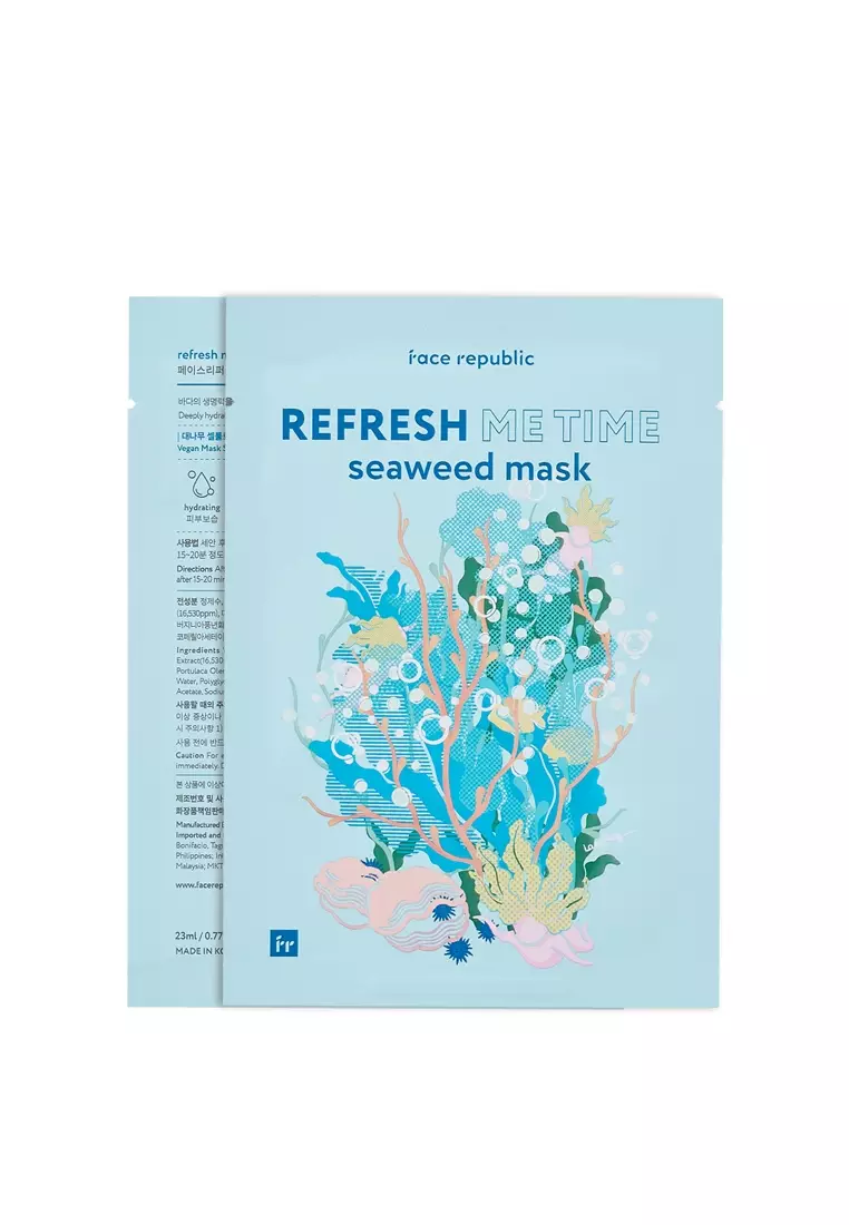 Buy Face Republic Refresh Me Time Seaweed Mask 23mL (10 pcs) 2024 ...