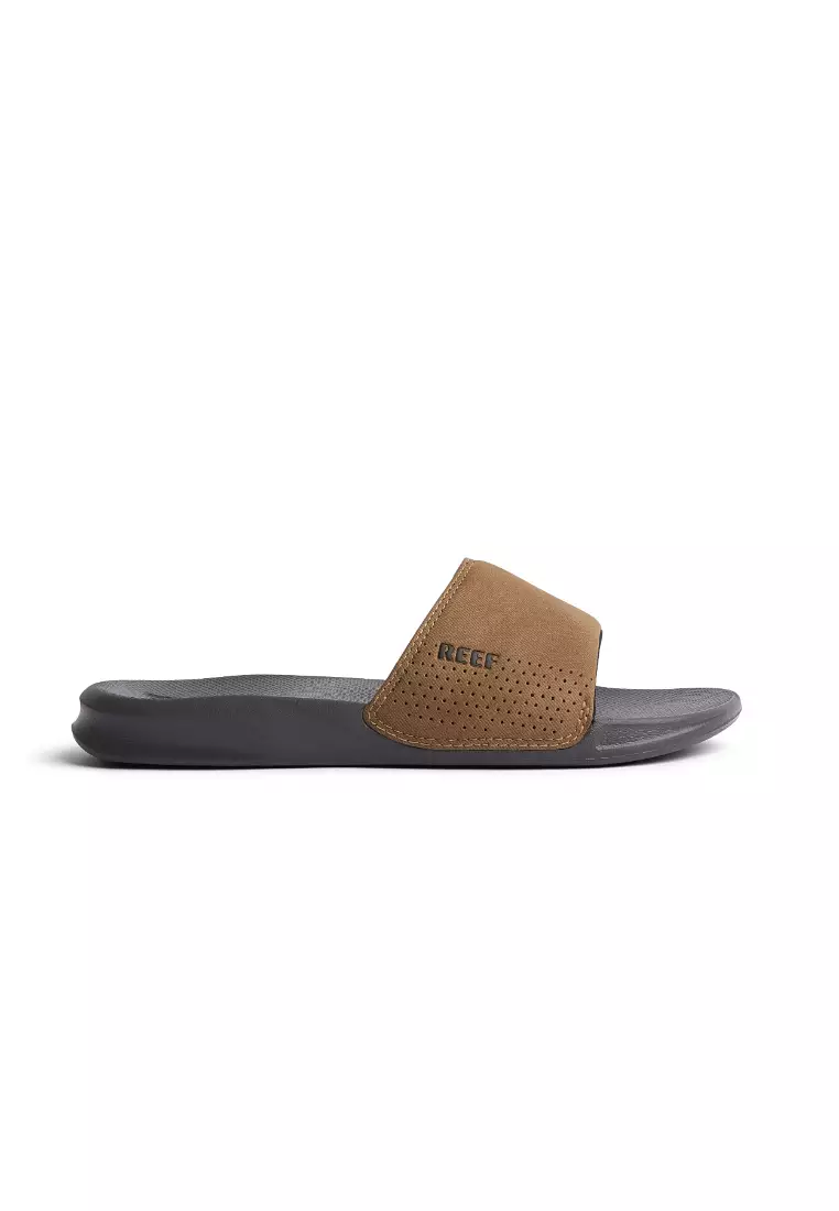 Buy REEF Reef Mens Sandals Reef One Slide Grey/Tan Online | ZALORA Malaysia