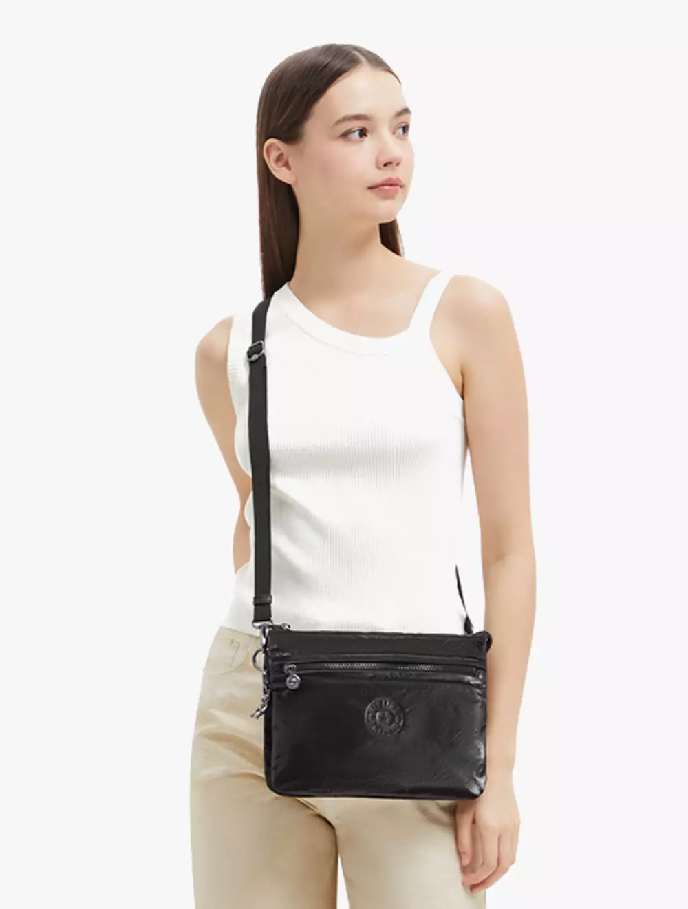 Jual Kipling RIRI L ZIP - JET BLACK GLAM Original 2025 | ZALORA Indonesia