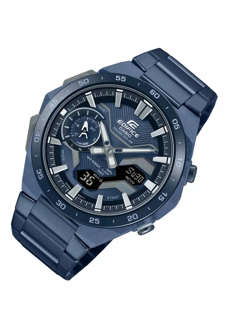 Buy Casio Edifice "Cool Blue" Digital Analog Bluetooth Solar Watch ECB-2200CB-2A 2025 Online ...