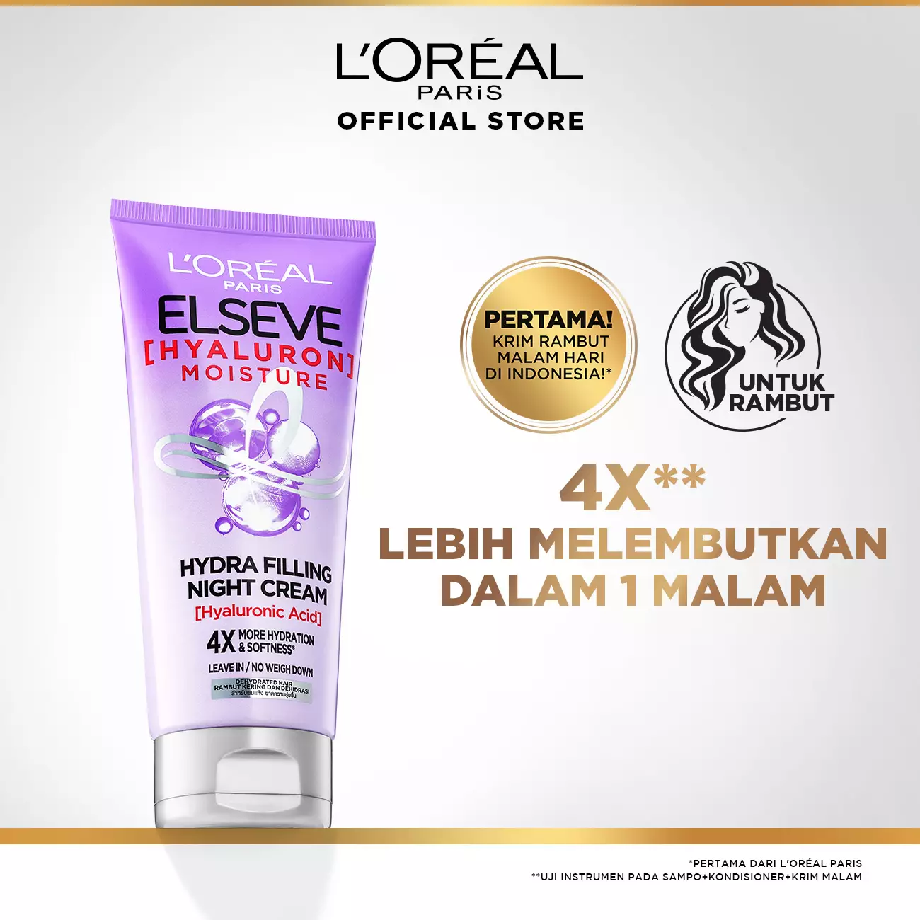 Jual L'Oréal Paris L'Oreal Paris Elseve Hyaluronic Night Cream 150mL Original 2025 | ZALORA ...