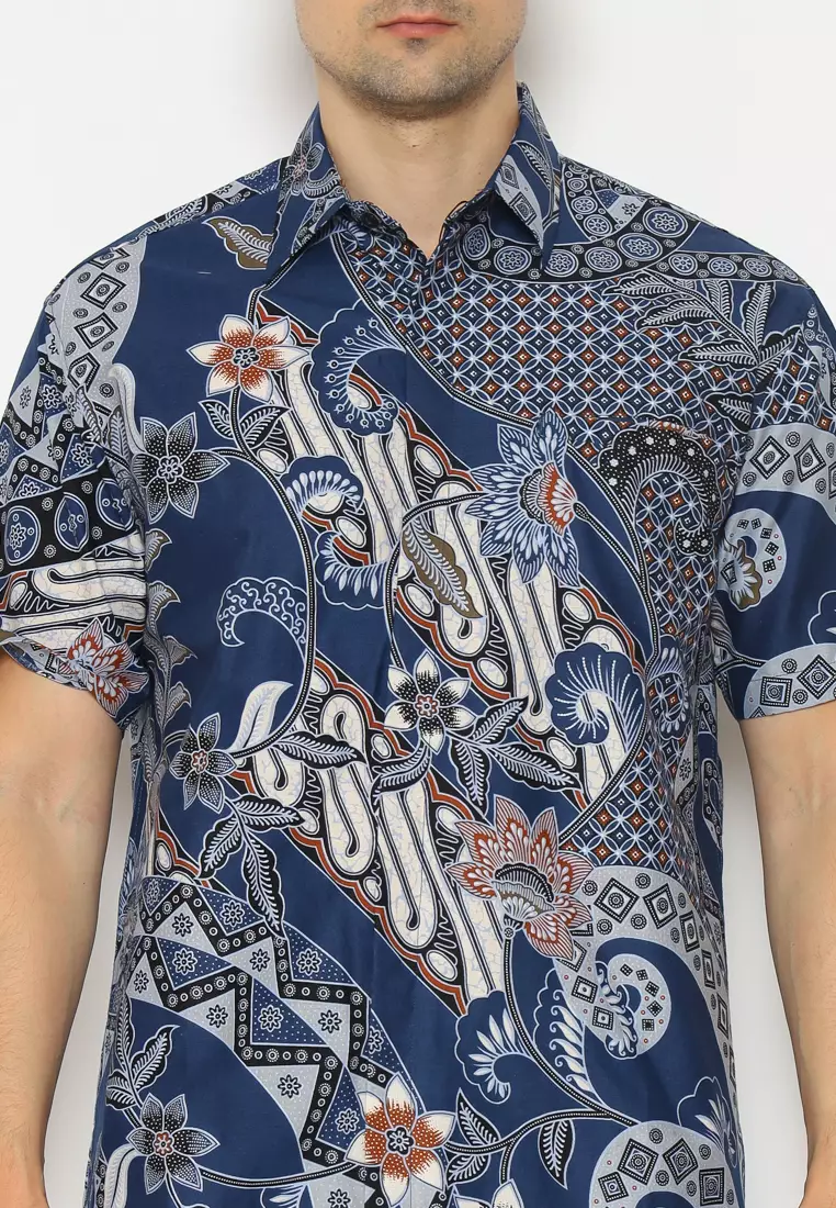 Jual Waskito Waskito Hem Batik Katun HB 101163 - Blue Original 2024 ...